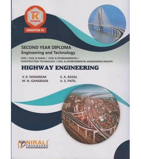 Nirali Highway Engineering Msbte K Scheme Second Year Diploma Sem 3 Civil Engineering