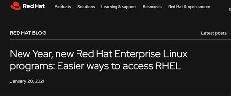 红帽推出针对小型生产环境的免费 Rhel Oschina 中文开源技术交流社区