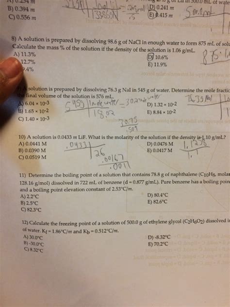 Solved A Solution Is Prepared By Dissolving 98 6 G Of NaCl Chegg