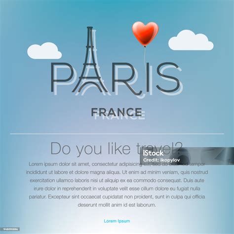 파리 프랑스 배경 포스터 카드 현수막 전단지 디자인 요소 레터링 파리 여행 벡터 일러스트 레이 션 여행 검은색에 대한 스톡 벡터 아트 및 기타 이미지 Istock