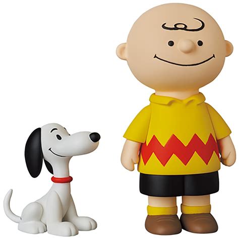 Medicom Udf Peanuts Series 12 50s Snoopy And Charlie Brown Figure Yellow