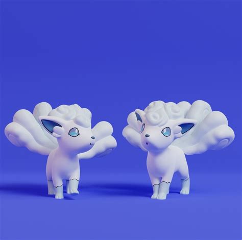 Pokemon Vulpix And Ninetales Both Forms With 2 Poses 3d Model 3d