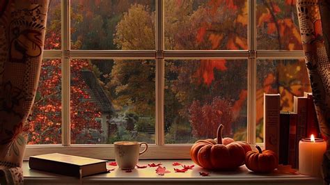 Relaxing Autumn Rain On Window Fall Ambience With Rain In The Forest Rain Sounds To Sleep