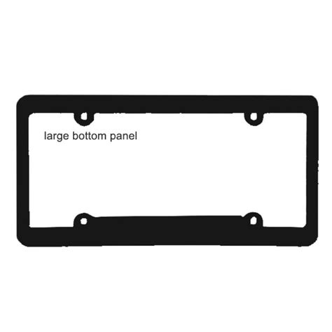 Custom Black Plastic License Plate Frames With Domed Panel