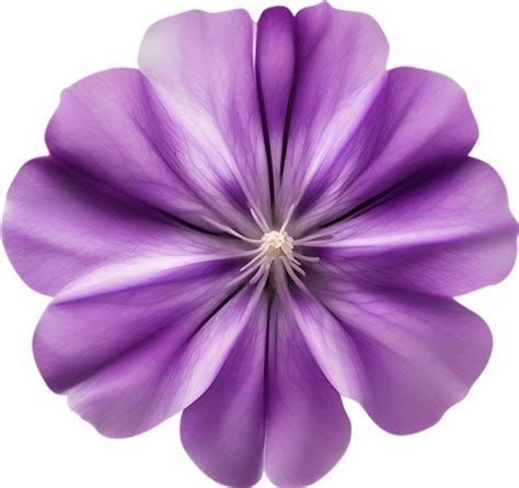 Ai Generated Violet Flower Close Up Glowing Translucent Violet Color