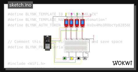 home automation with blynk wokwi esp32 stm32 arduino simulator