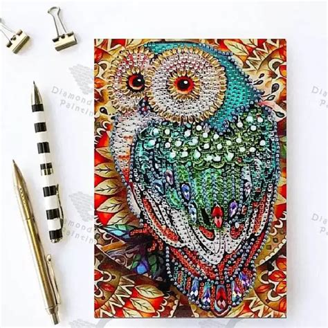 Ddp2152 Notebook Shy Owl No Lines Diamond Dot Painting®