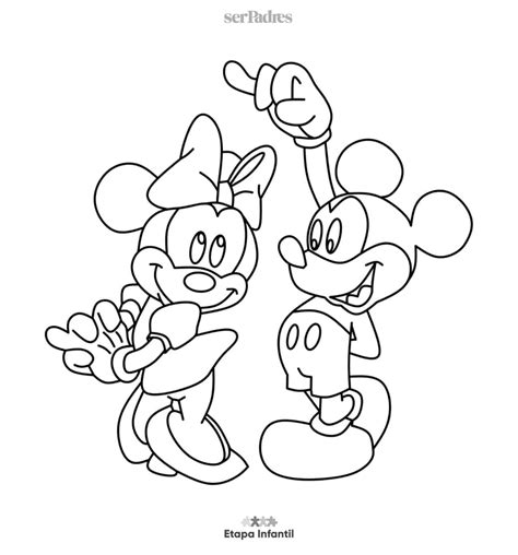 Dibujos De Minnie Y Mickey Para Colorear