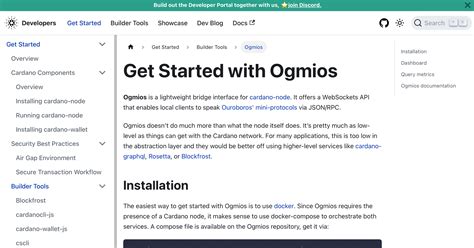 Get Started With Ogmios Cardano Developer Portal