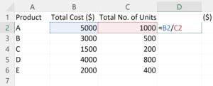 How To Calculate Cost Per Unit In Microsoft Excel SpreadCheaters