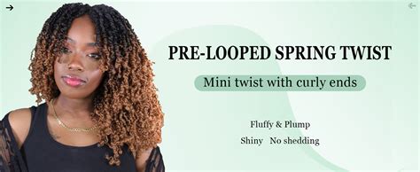 Yanky Spring Twist Crochet Hair With Curly Ends 8 Inch Pre Looped Spring Twist