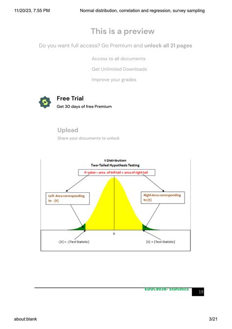 solution normal distribution correlation and regression survey