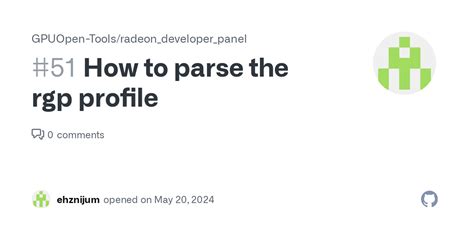 How To Parse The Rgp Profile · Issue 51 · Gpuopen Toolsradeon