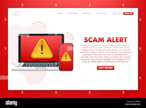 Scam Alert Hacker Attack And Web Security Vector Concept Phishing