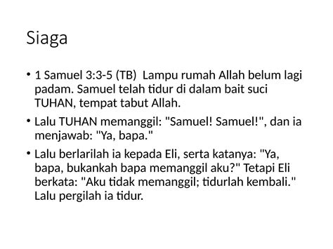 Kecil Kecil Cabe Rawit Pemanggilan Samuel Pptx