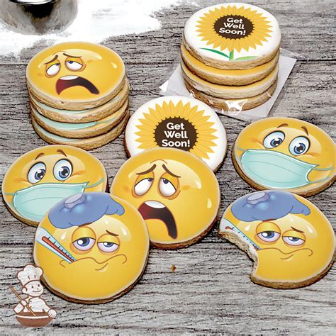 Emoji Get Well Soon Cookie Set Freedom Bakery