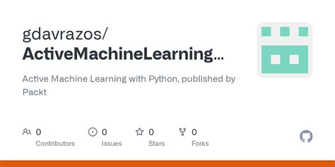 Github Gdavrazosactivemachinelearningpython Active Machine Learning