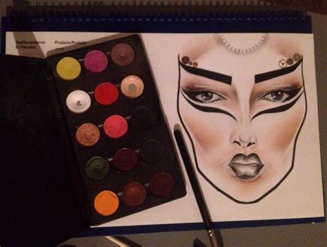 Face Chart By Paulina Luszkiewicz Steam Punk Project Creative Make Up