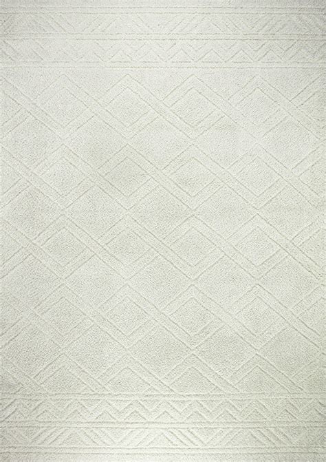Turkish Shag Collection Modern Area Rug 11 5 X 14 7 In Ivory And