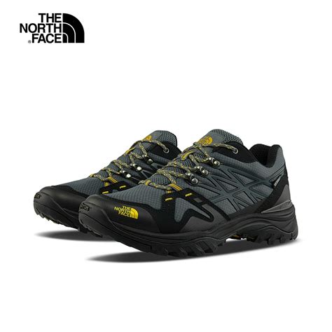 The North Face北面男款灰黃色防水透氣耐磨徒步鞋｜4peuylf Yahoo奇摩購物中心