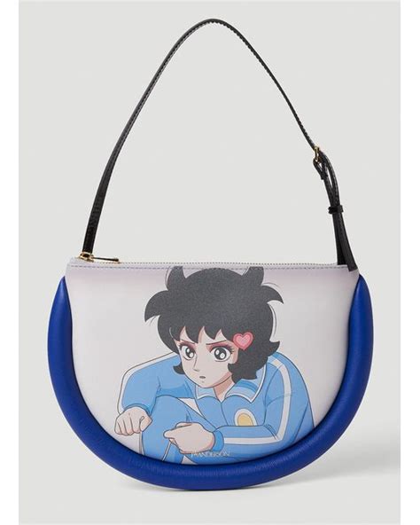 Jw Anderson X Run Hany Bumper Moon Shoulder Bag In Blue Lyst