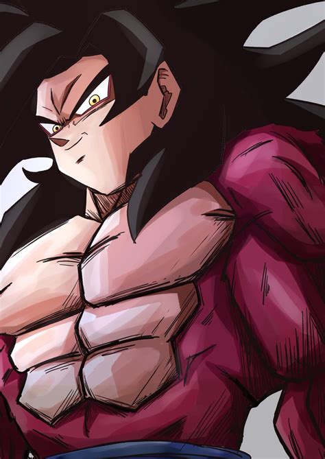 ドラゴンボール「超サイヤ人4悟空 描いてみた ドラゴンボール 孫悟空 イラスト」☔ツナ皇のイラスト
