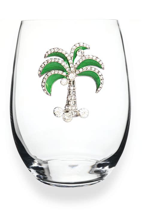 The Queens Jewels Jeweled Wine Glasses Rhinestone Bedazzled T