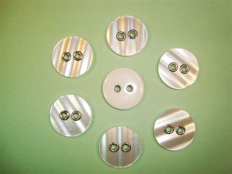 25 Large White Shiny Button Metal Holes Size 31mm Clearance Bits