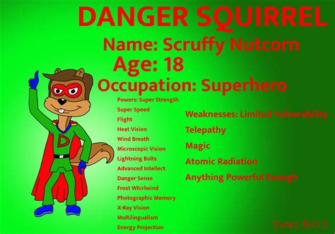 Squirrel Squad Character Profiles Danger Squirr By Jamesstartoonist On