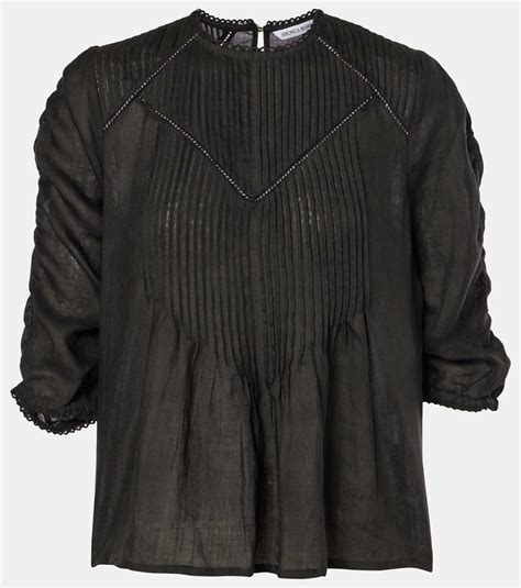 Veronica Beard Bryce Linen Top Veronica Beard