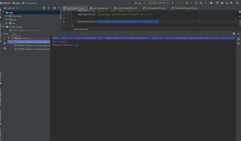 Java Could Not Resolve Google Android Gms Play Services Ads 19 1