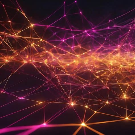 Premium Photo Digital Plexus Of Glowing Lines And Dots Abstract Background