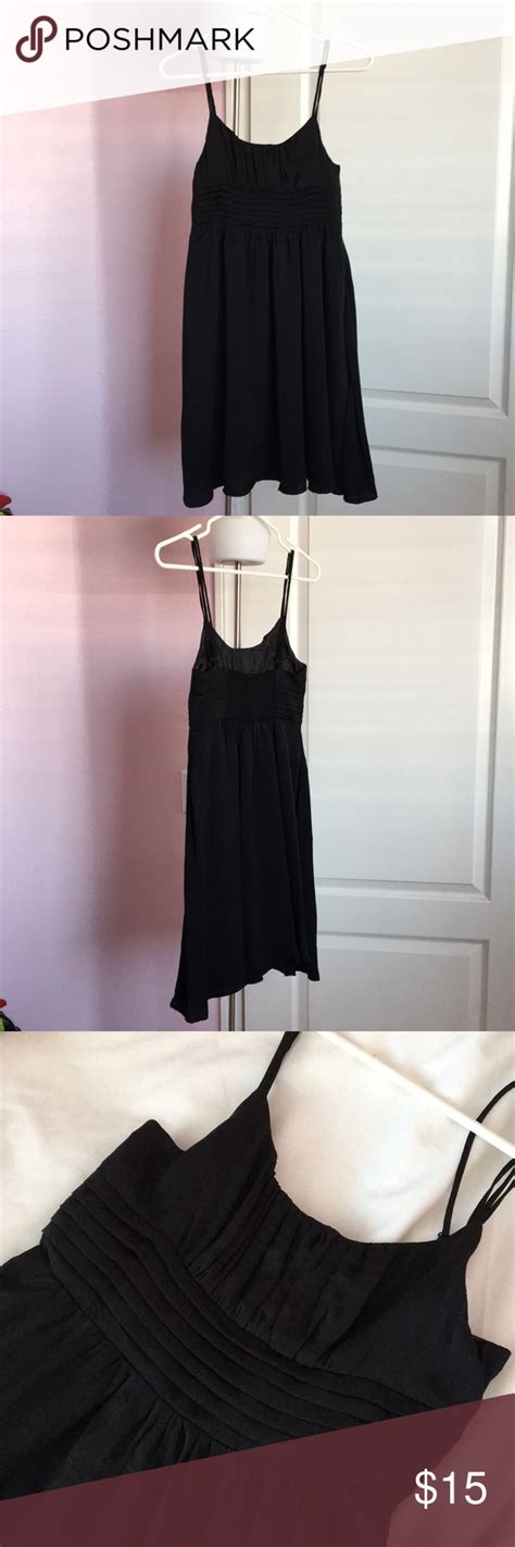 Handm Mini Black Dress Spaghetti Straps Mini Black Dress Long Sleeve