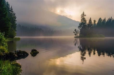 Premium Photo A Peaceful Scene Capturing The Tranquility And Beauty