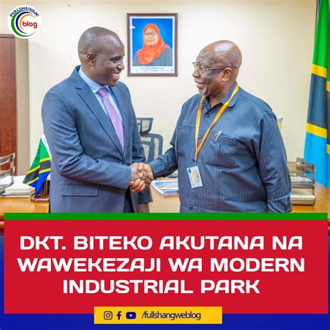 Dkt Biteko Akutana Na Wawekezaji Wa Modern Industrial Park Full