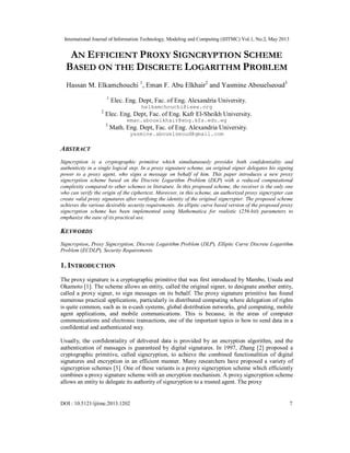 An Efficient Proxy Signcryption Scheme Based On The Discrete Logarithm