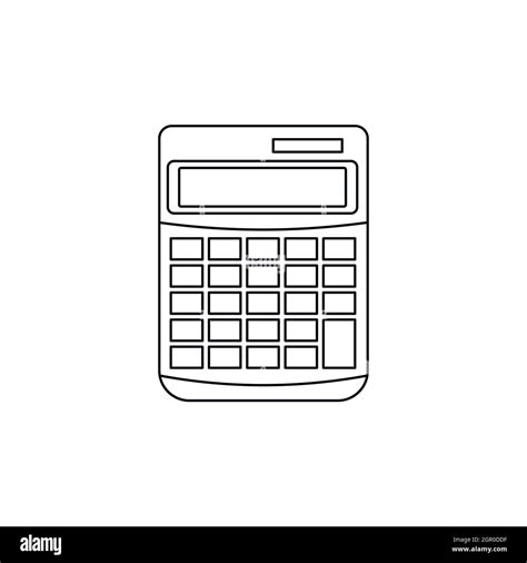Calculator Icon In Outline Style Stock Vector Image And Art Alamy