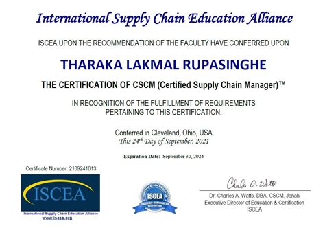 Cscm Iscea Supplychain Certifications Tharaka Rupasinghe 46