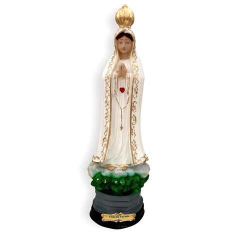 Imagem Nossa Senhora De Fatima Gesso Premium 30cm Shopee Brasil