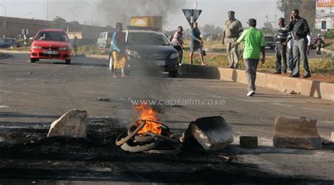 Protest Over Killer Cop Causes Chaos On Thika Road Capital News