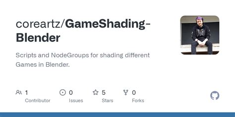 GitHub Coreartz GameShading Blender Scripts And NodeGroups For