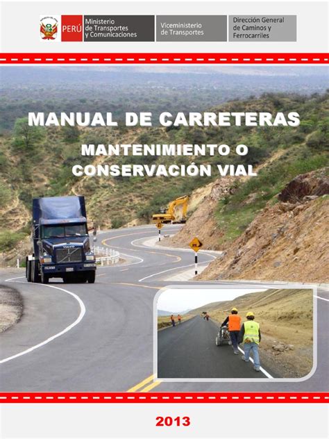 Manual De Carreteras Conservación Vial Final Pdf La Carretera Presupuesto
