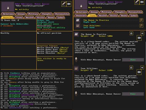 Naked Human Dancer Visited Only Holding Two Books R Dwarffortress