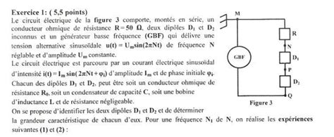 Le circuit RLC forcé Correction Exercice Bac Maths 2018 Session