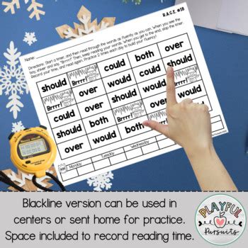 High Frequency Word R A C E First Grade Winter Theme IMSE OG Aligned