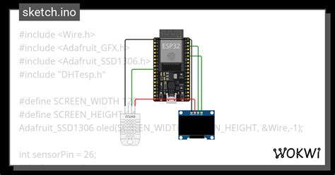 OLED Temp Wokwi ESP32 STM32 Arduino Simulator