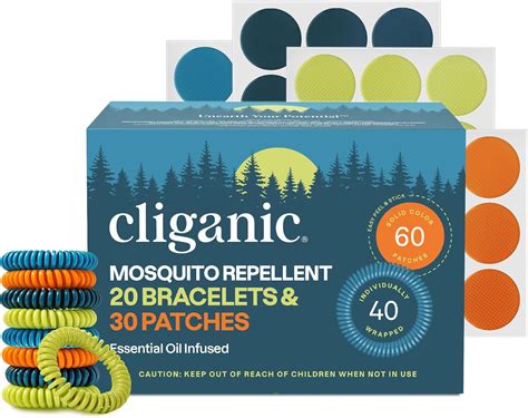Cliganic Mosquito Repellent Bracelet Stickers Pack For