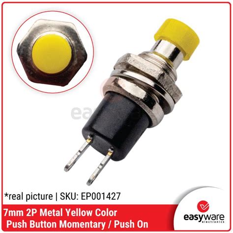 Jual 7mm 2p Metal Push Button Momentary Color Push On Ds110 Togle