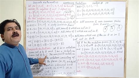 Discrete Mathematics Lecture 10 Combining Relations Composite Relation Youtube