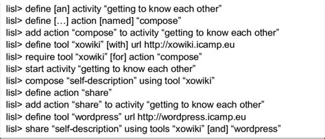 Exemplary LISL Code Download Scientific Diagram